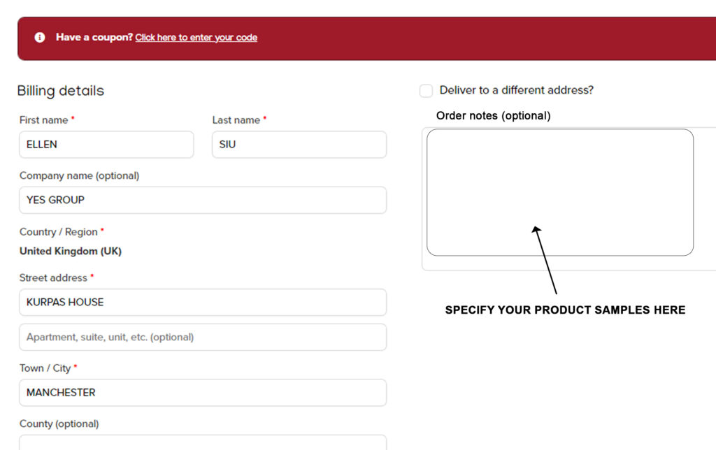 Sample Box - Choose up to 3 Mixed Sample Containers - YES Group UK